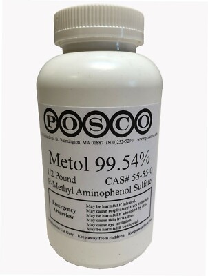 Metol (Elon) 99.54% - 1/2 pound (226+ Grams) Photographers Developing ...