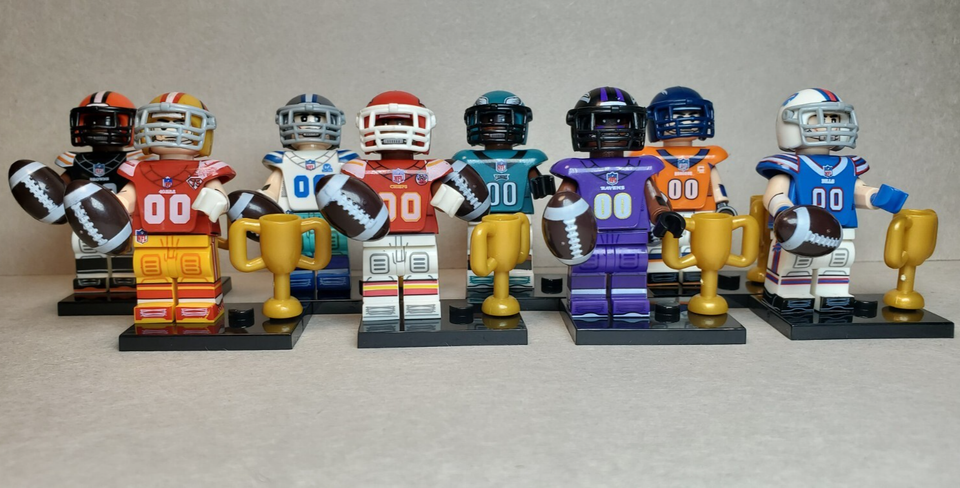 8 Custom Lego NFL Pro Football Player Team Minifigures | eBay