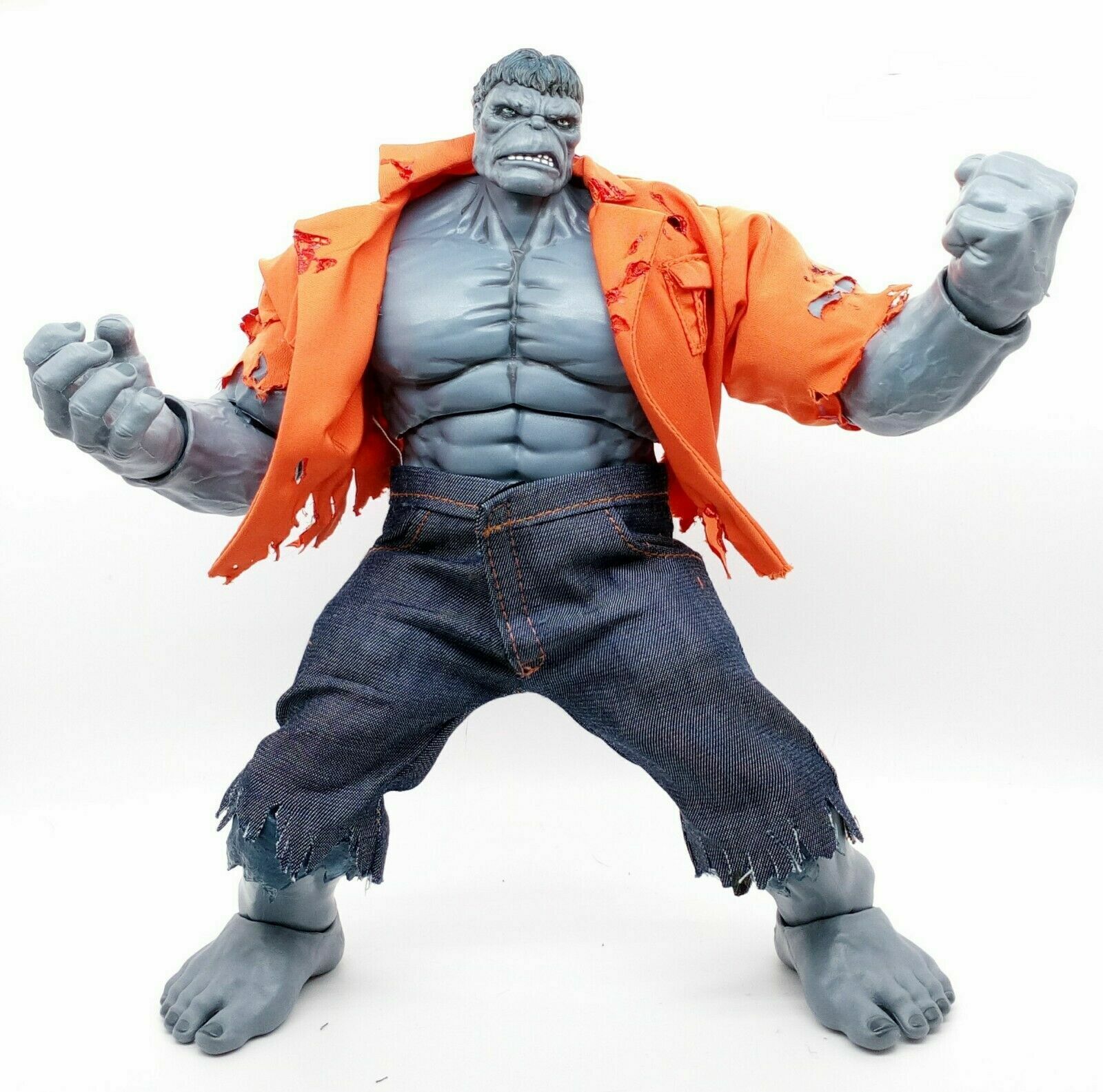 SU-GHK-SET: Orange Ripped Shirt & Jeans for Marvel Legends Grey Hulk ...