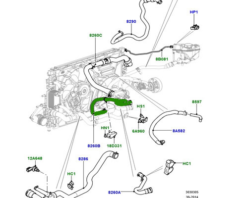LAND ROVER OIL COOLING HOSE 2.0L LR2 RANGE ROVER EVOQUE DISCOVERY SPORT ...