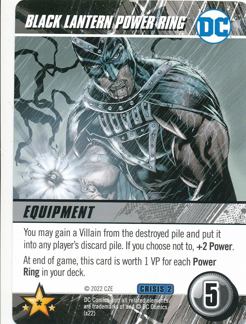 Black Lantern Power Ring Heroes Of The DC Universe: Blackest Night