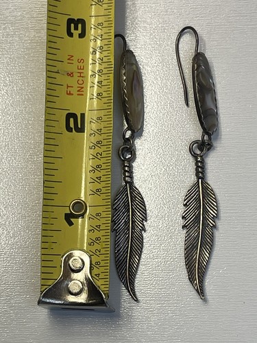 VTG Sterling Silver 925 Native American Beautiful Feather Earrings Unbranded | eBay