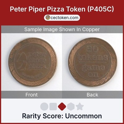 Peter Piper Pizza Token (P405C) Copper 27mm Uncommon | eBay