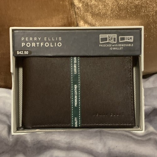 Wallet Men’s Perry Ellis Portfolio Bifold Wallet Passcase Premium ...