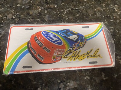 Rare Jeff Gordon 1994 Vintage Metal License Plate NASCAR Brand New | eBay