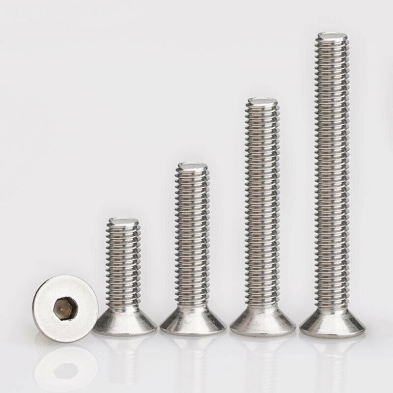 Allen Key Screws A2 Stainless Steel Countersunk Hex Socket Bolts M3 M4 ...