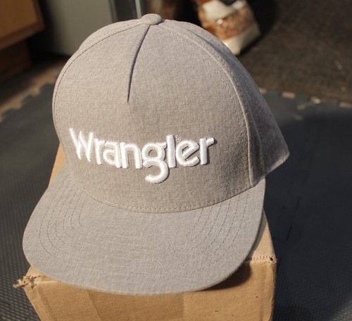 Wrangler hat cap grey 3D snap back | eBay