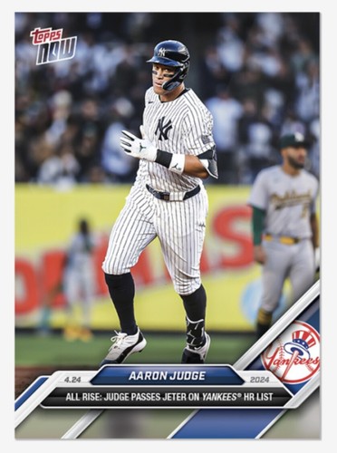 Aaron Judge - 2024 MLB TOPPS NOW Card #117⚾️Passes Jeter on HR List🔥IN ...