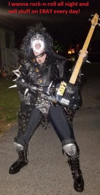 KISS Gene Simmons DEMON Halloween Costume Demonia Boots Guitar cosplay ...