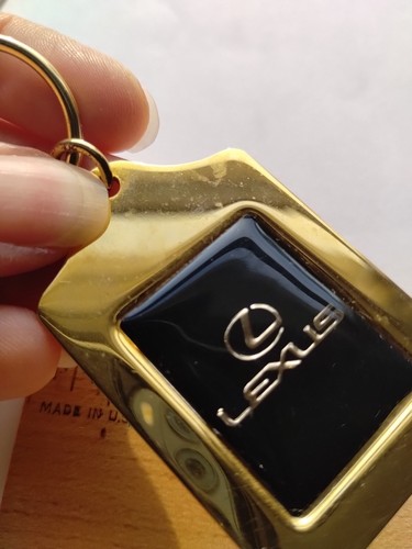 Lexus GOLD TAG Keychain Keyring Metal Black Auto Car RICHMOND VA Logo ...