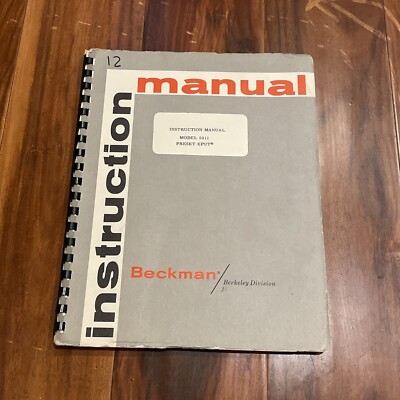 Manuals & Books - Beckman