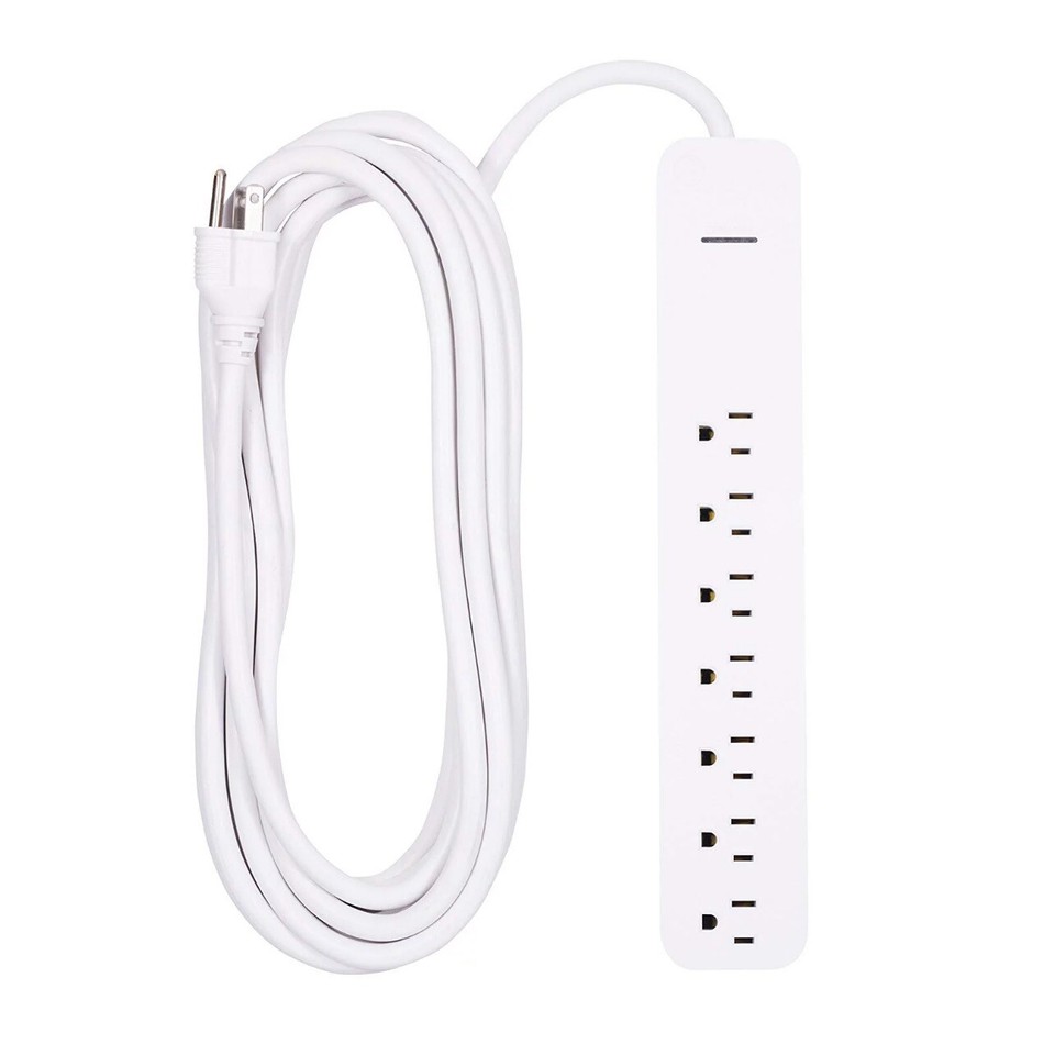 7-Outlet Pro Surge Protector Power Strip with 25-FOOT Cord (White) | eBay