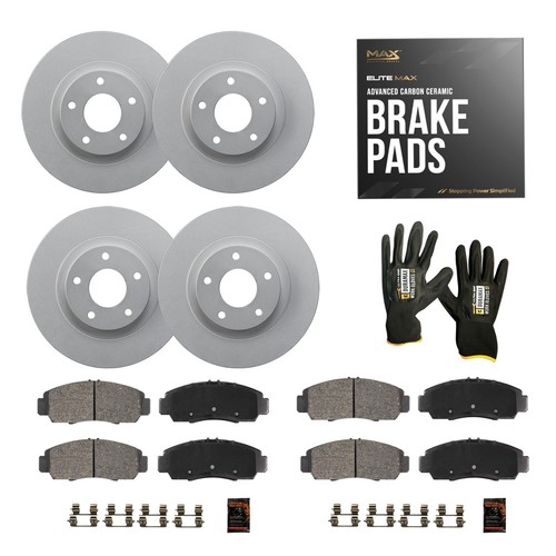 Front & Rear Geomet Brake Rotors + Pads for 2017-2023 Mini Cooper ...