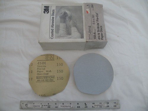 (250) NEW 3M 414 N Tri-M-Ite Fre-Cut Paper Discs 6" x NH 051144-01114 ...