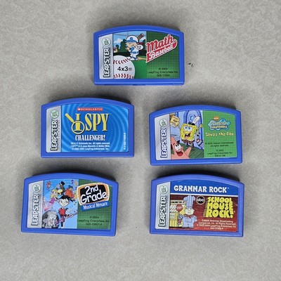 5 Leap Frog Leapster Games Spongebob, I SPY & More Learning Cartridges ...