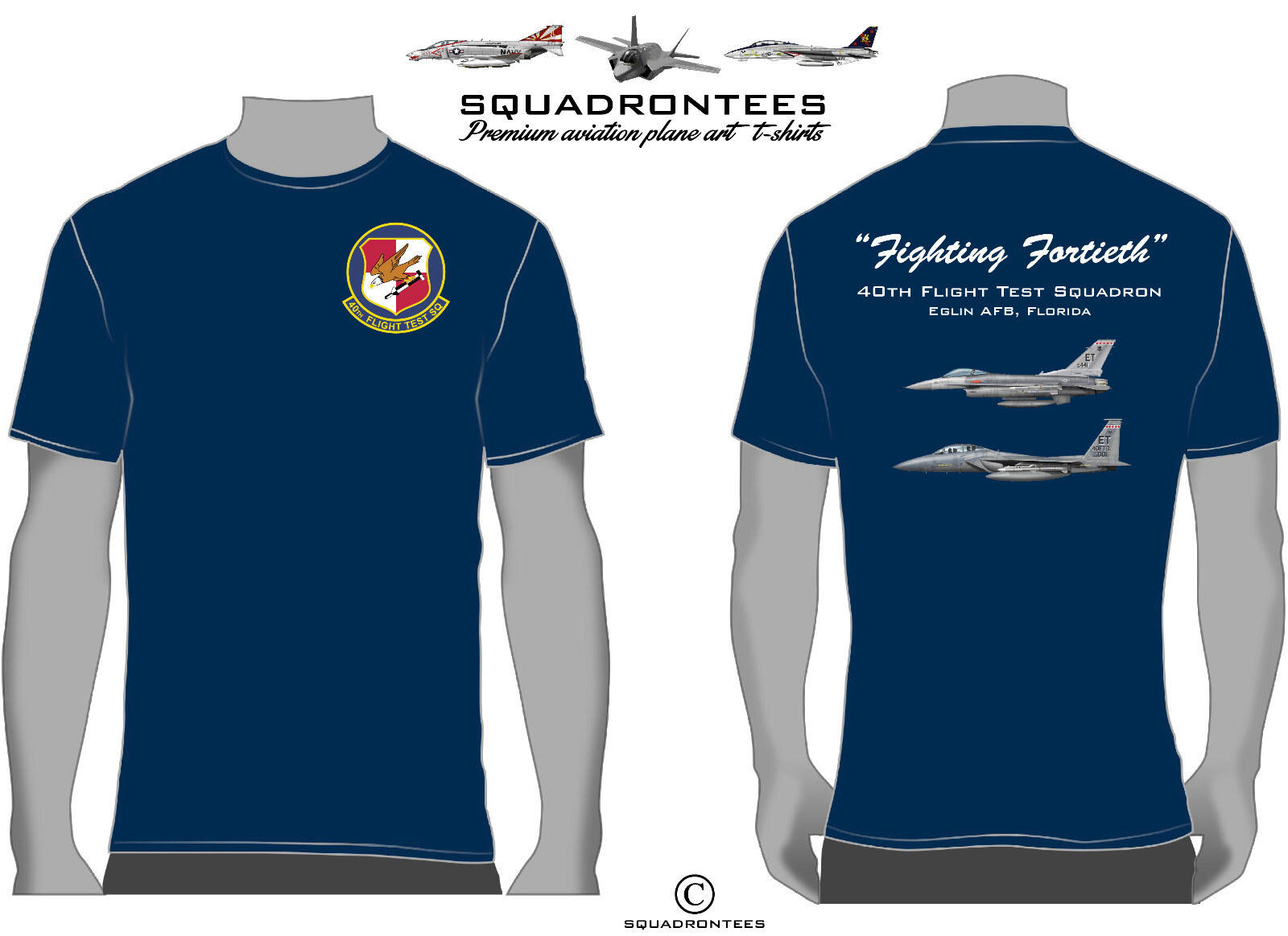 40th FTS Fighting Fortieth Squadron T-Shirt D3 - USAF Licensed Product ...