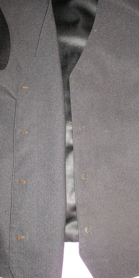 Mans Amish Black Vest 44" Chest Handmade Mafia, Weird Al, Lancaster, PA ...