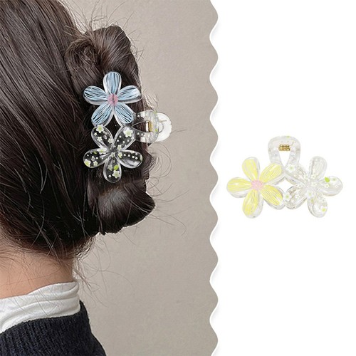 Fashion Flower Hair Claw Hawaiian Hair Clip Vacation Beach Style ...