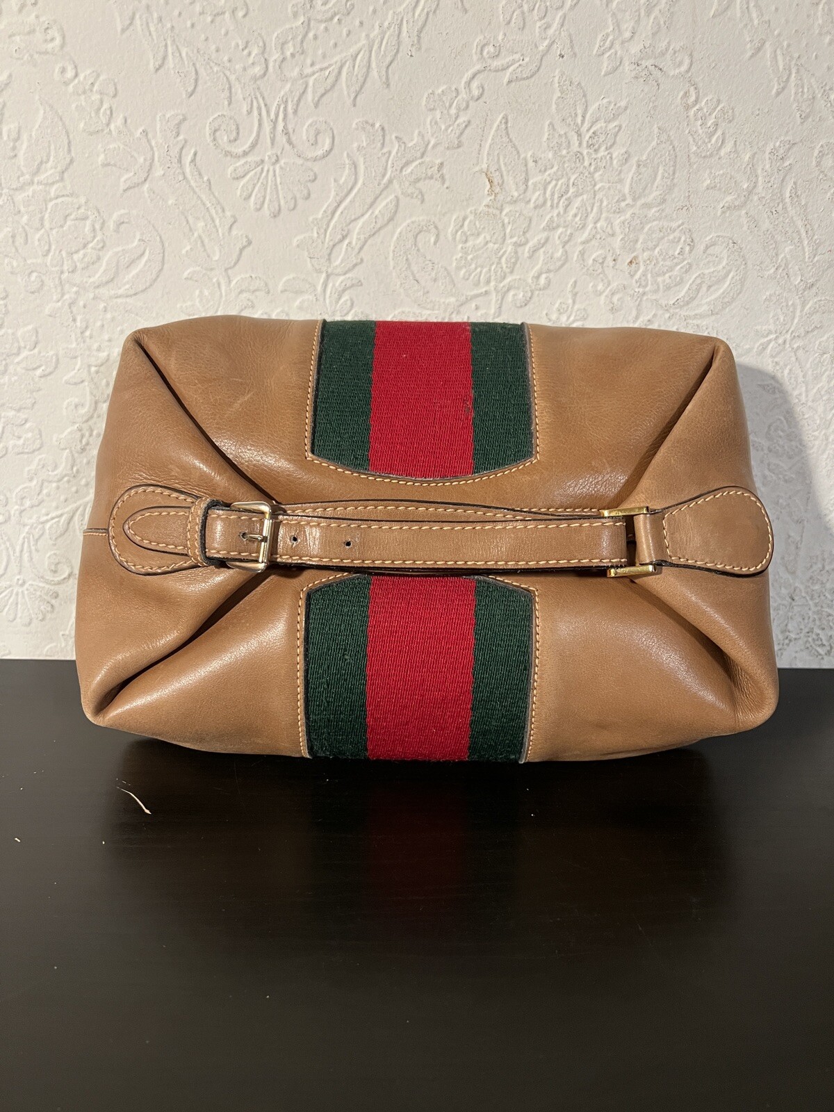 Vintage GUCCI RARE 1950s Leather DOPP CLUTCH Toiletri… - Gem