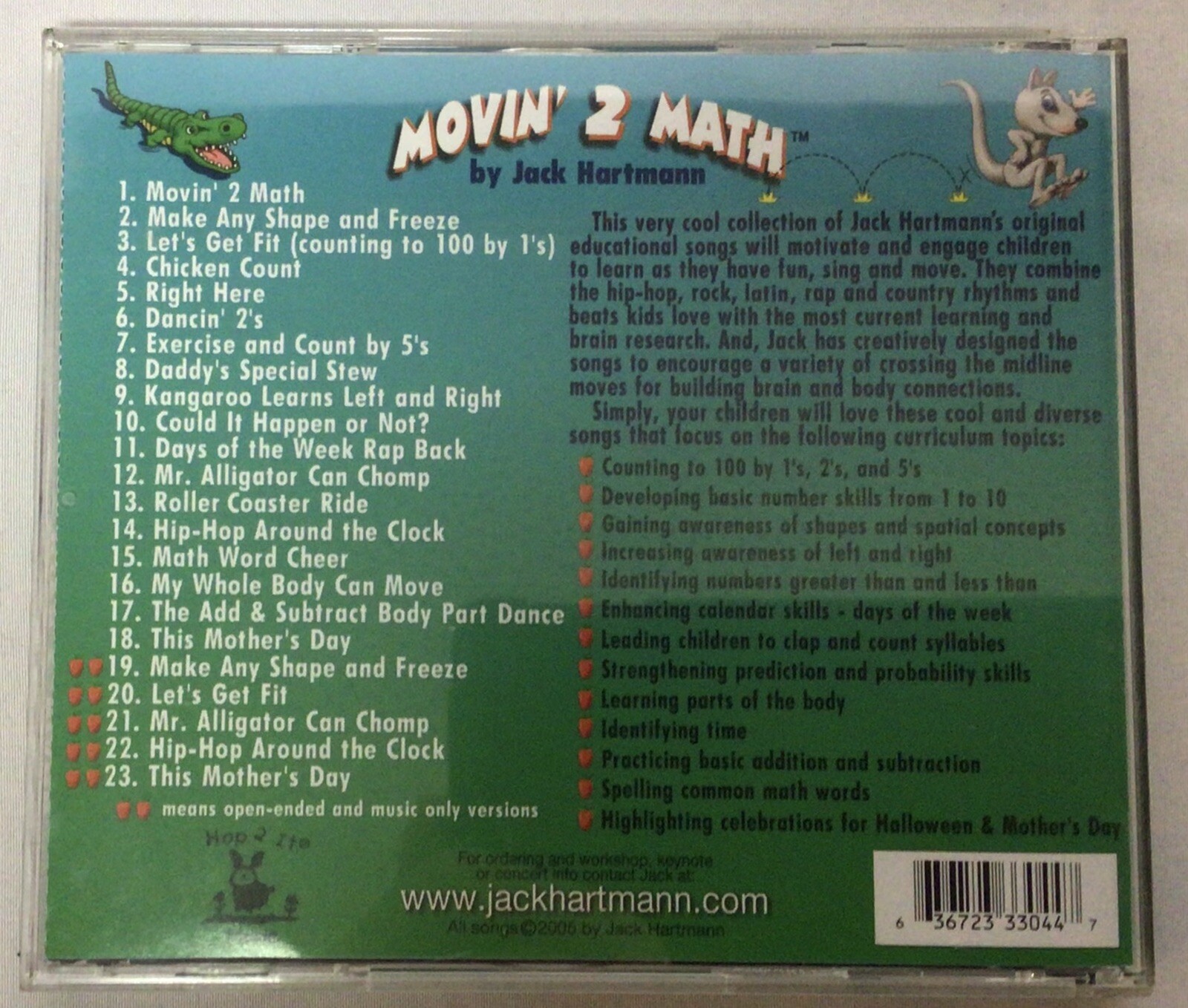 Jack Hartmann CD - Movin' 2 Math - Used - Tested CD - 23 Songs | eBay