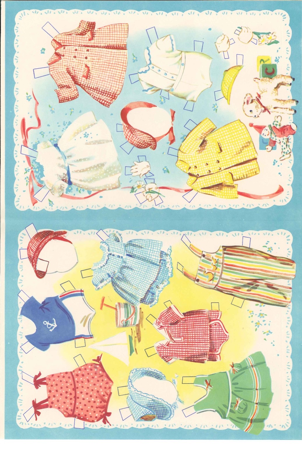 VINTAGE 1958 BABY BROTHER PAPER DOLLS LASER REPRODUCTION~UNCUT~LO PR ...