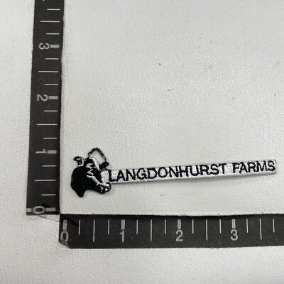 Cow Cattle Farmer LANGDONHURST FARMS Patch (Farm / Ranch Theme) 80E6 | eBay