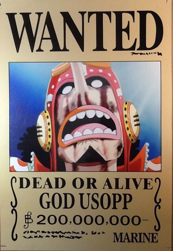 One Piece Usopp Wanted Poster