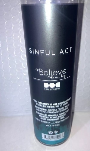 Sinful Act by Believe Beauty Cologne Body Spray 8fl Oz👍 | eBay