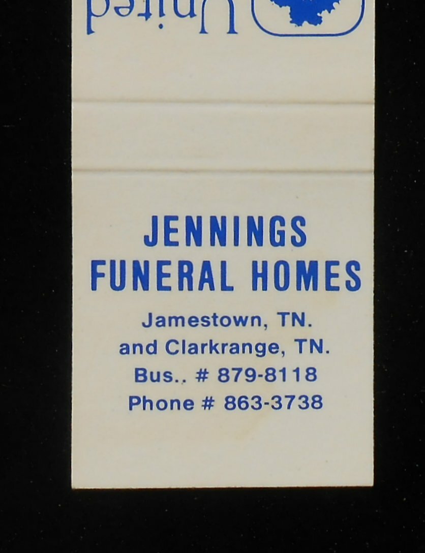 1980s? Jennings Funeral Homes Clarkrange Jamestown TN Fentress Co ...