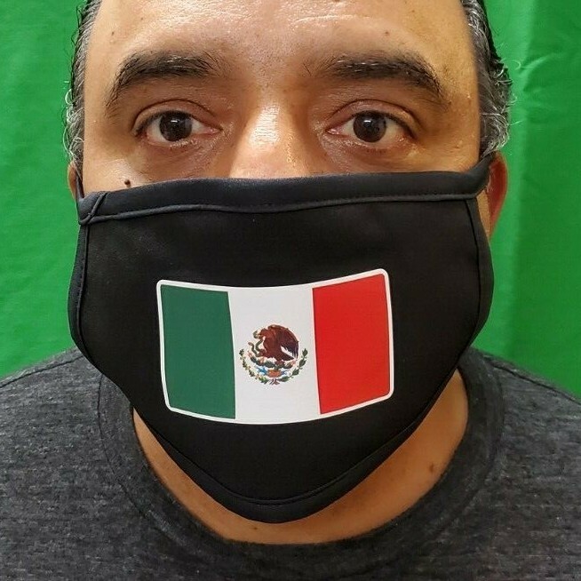 Mexican Nose Shape Mexico Flag Mouth And Nose Cover Face Mask Triple