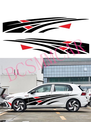 Long Stripe Car Stickers Auto Side Skirt Decals Vinyl Film Wrap Trim ...