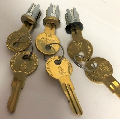 3 - Timberline Locks Cores w/ 6 keys 104-T # 12681 | eBay
