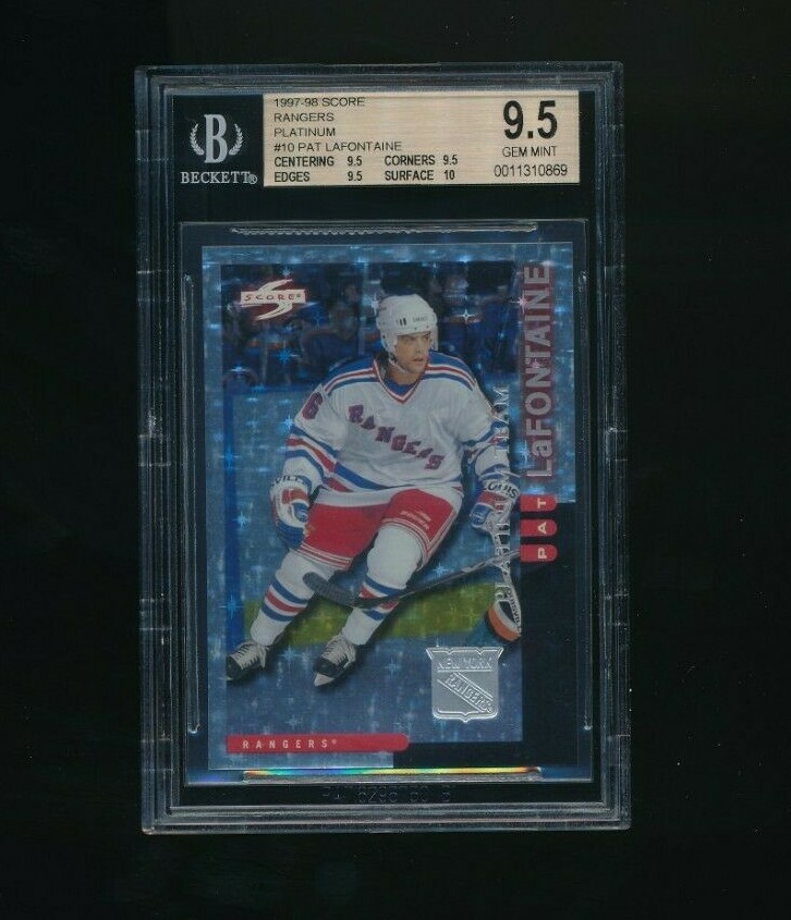 1997-98 Score Rangers Platinum #10 Pat Lafontaine BGS 9.5 VHTF Rare | eBay