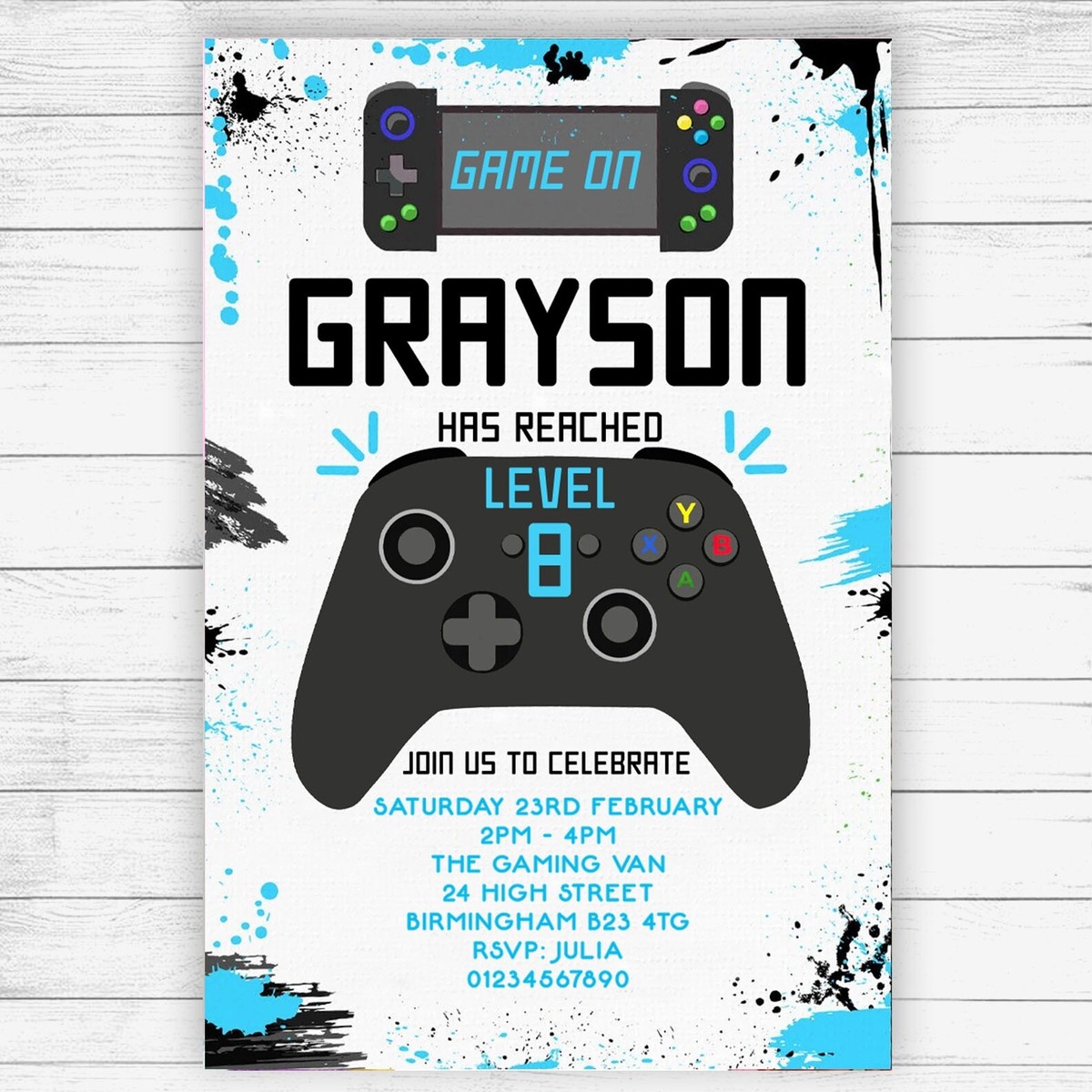 Xbox Printable Invitations New Year Gaming Invitation Email Template