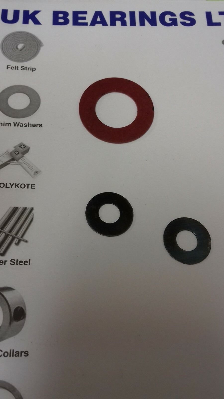 Shim Washers - imperial and metric, choose: STEEL ALUM' S/S FABRIC ...