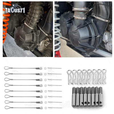 For Polaris RZR XP 900 1000 CNC Clutch Cover Pin Kit Steel Lanyards ...
