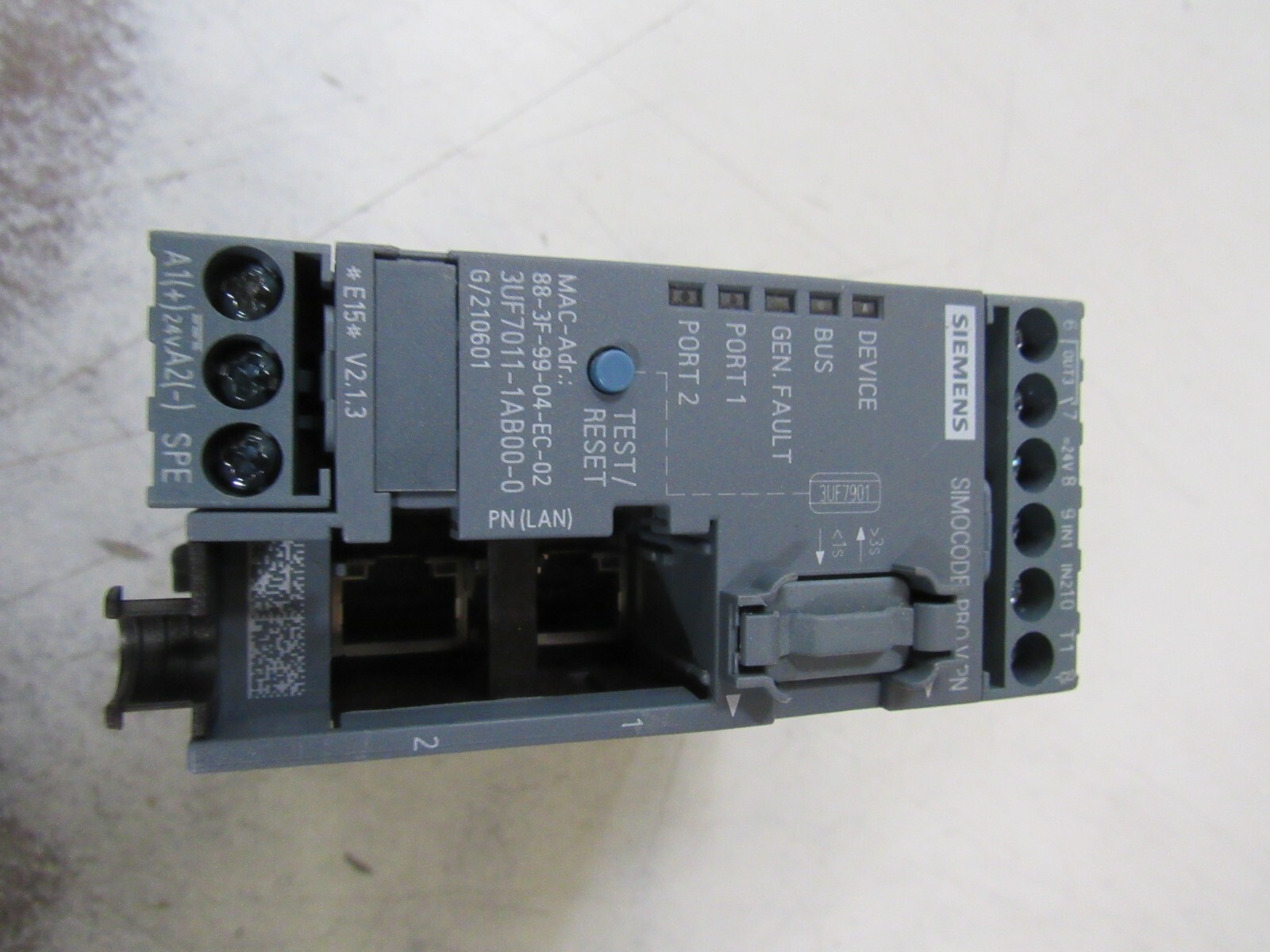 SIEMENS SIMOCODE PRO V PN BASIC UNIT 3UF7011-1AU00-0 XLNT TAKEOUT MAKE ...