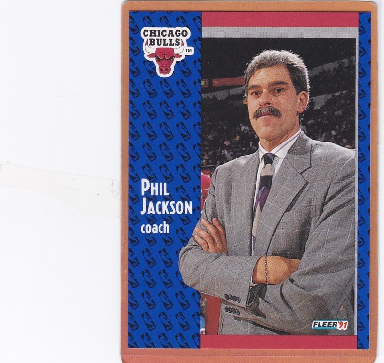 1991-92 FLEER BASKETBALL PHIL JACKSON #28 BULLS NMMT OR BETTER *A14741 ...