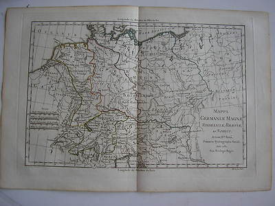 Map Germaniae Magnae Per Bonne Card Antique 1780 Germany 35 | eBay