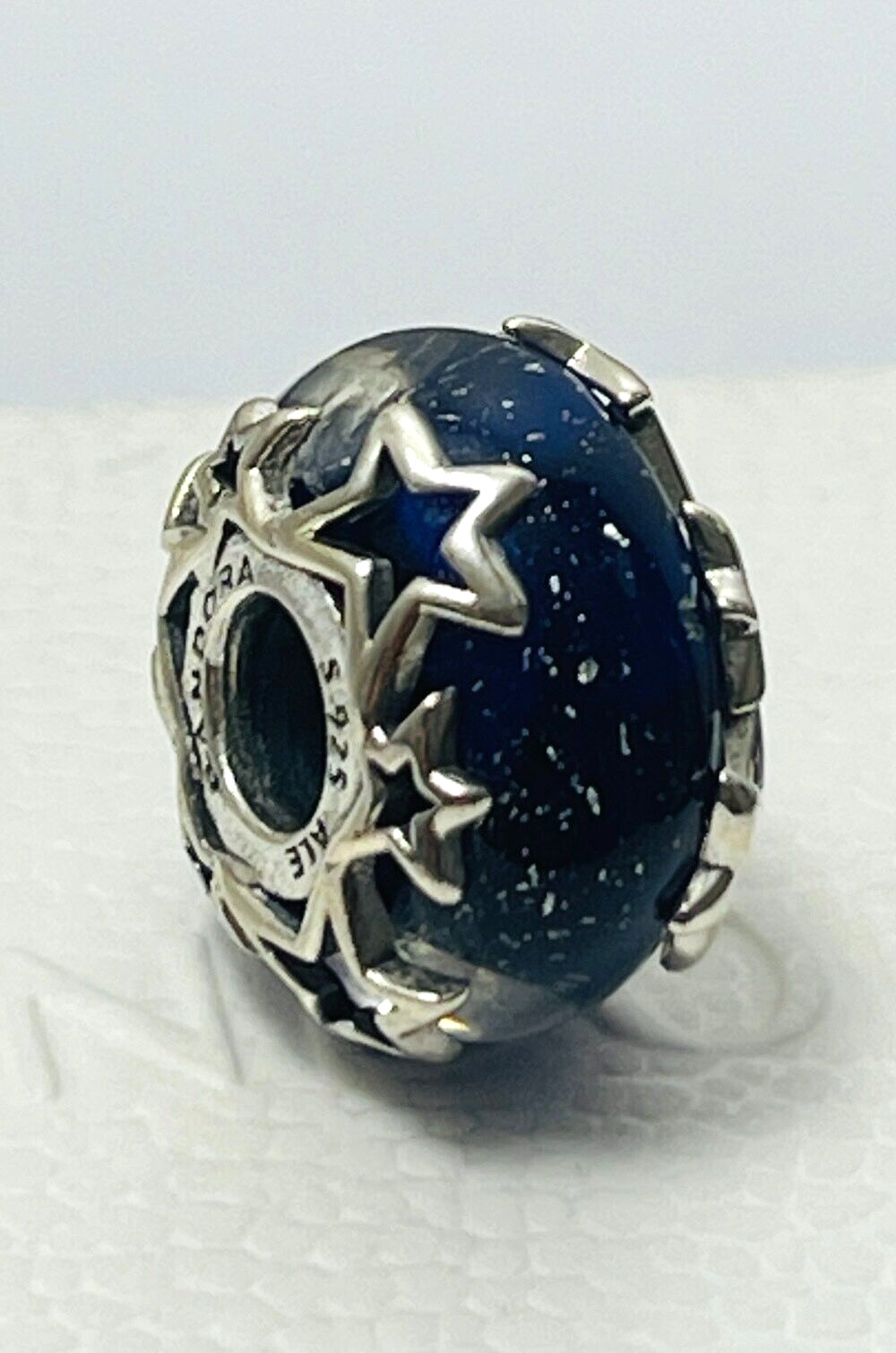 Galaxy Blue & Star Authentic Pandora Murano Glass Charm New Year ...