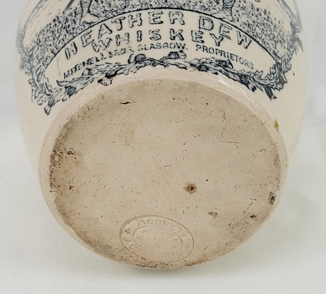 ATQ HEATHER DEW STONEWARE WHISKEY JUG THE GREYBEARD RARE KENNEDY STAMP ...