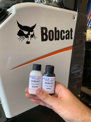 WHITE & GREY TOUCH UP PAINT FOR BOBCAT E10 E14 E17 E19 E20 MICRO MINI ...