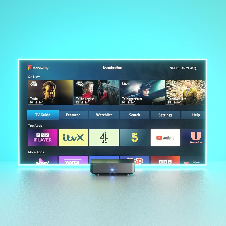 Manhattan T4 Freeview Play 4K TV Box, Black | eBay UK