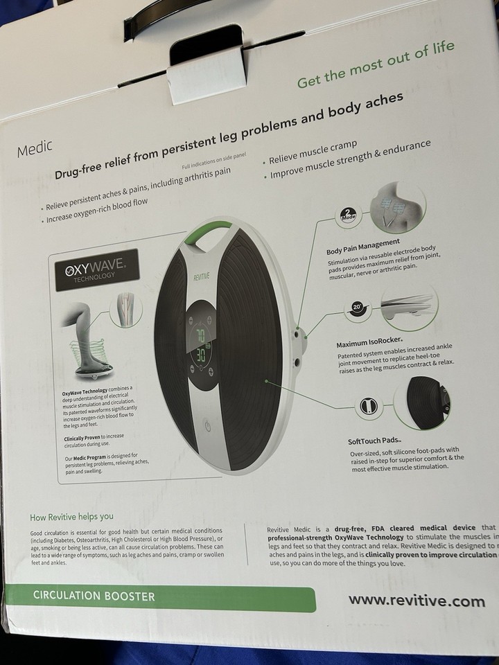 Revitive Medic Circulation Booster 2469MD | w/ Power Cord and Remote | eBay