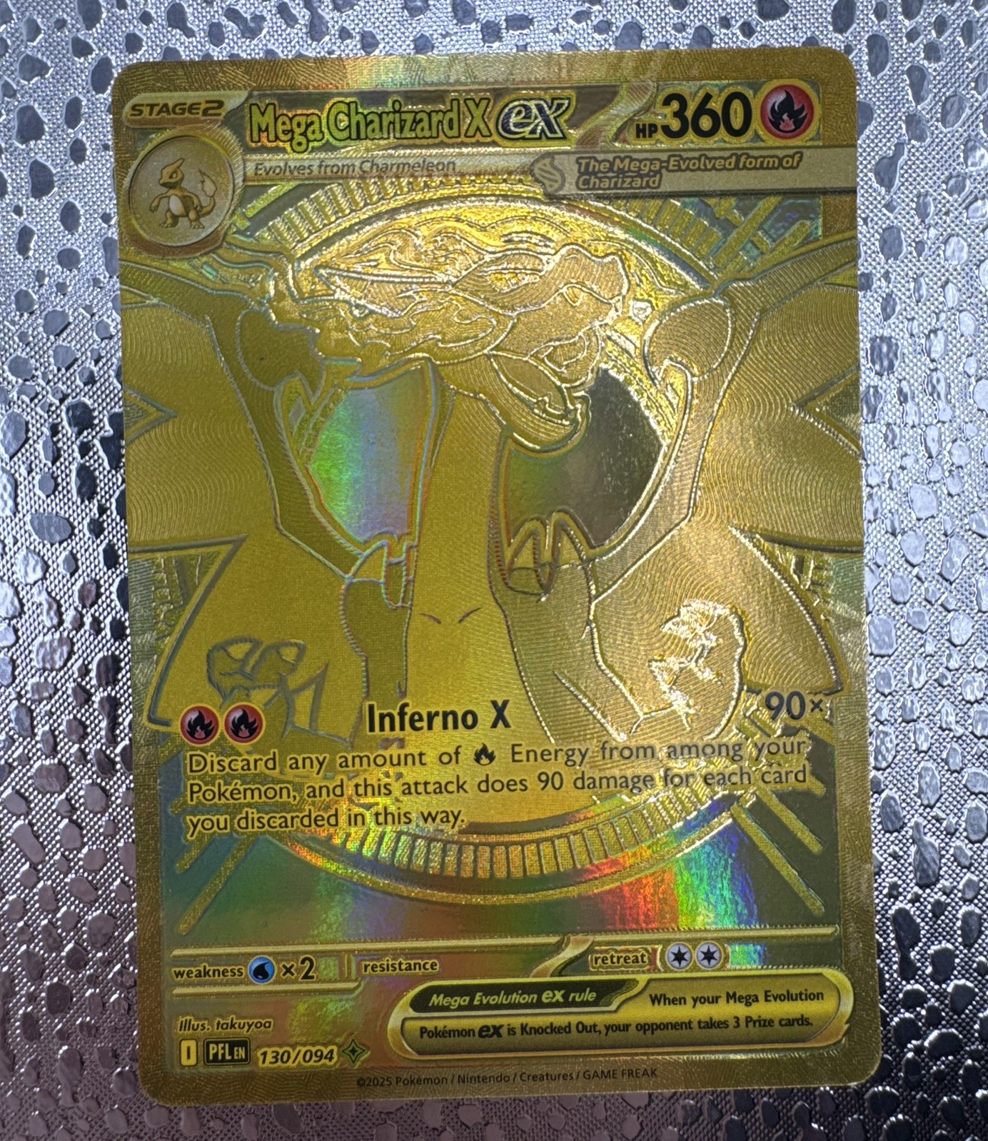 Mega Charizard X ex 2025 Mega Evolution: Phantasmal Flames #130/94 Mega ...