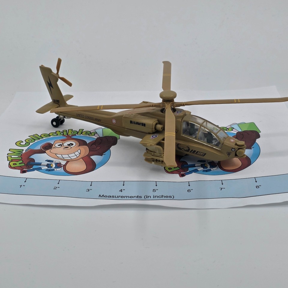 X Forces Attack Helicopter Military Desert Tan Diecast Pull Back Action ...