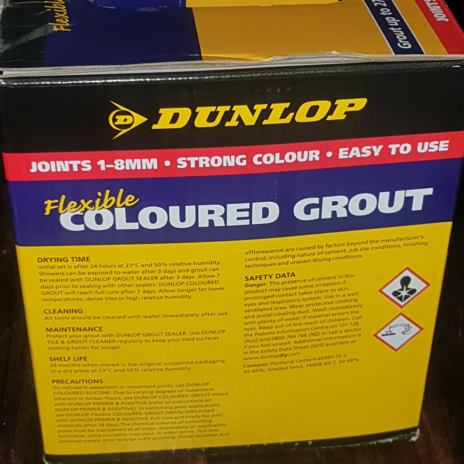 Dunlop Flexible Coloured Grout Havana 280 5kg For Joints 1-8mm Indoor ...
