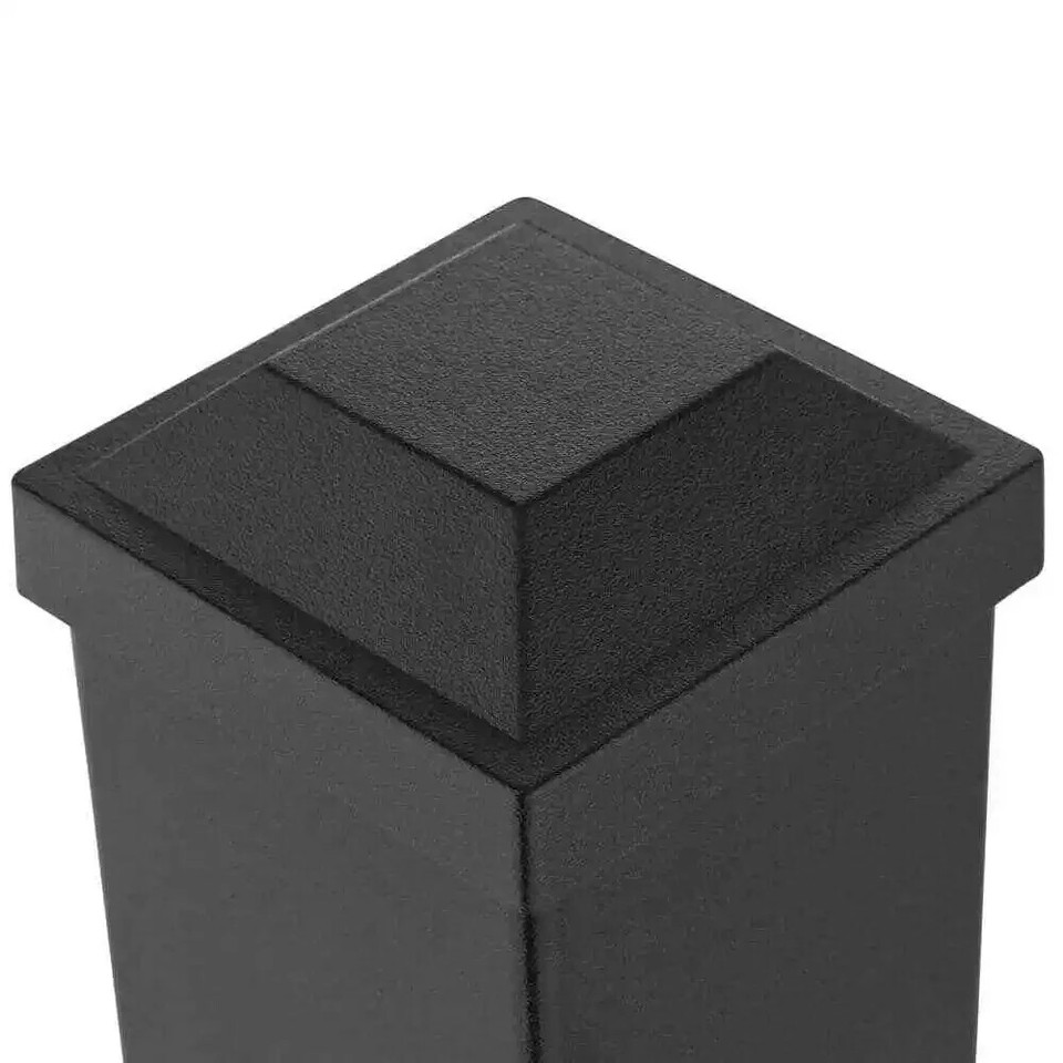 Aria Railing 3 in. x 3 in. x 36 in. Black Powder Coated Aluminum Deck ...