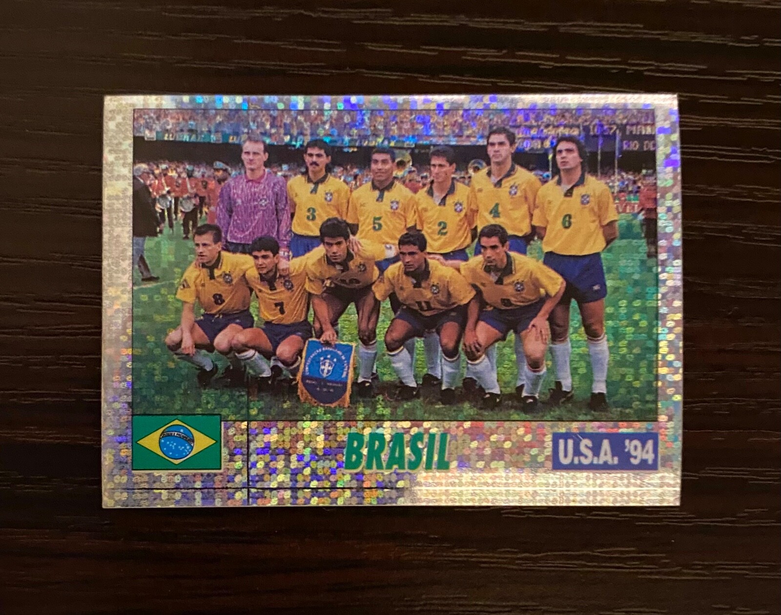 1994 Brazil Team Modena World Cup Foil Holo Sticker Romario Bebeto ...