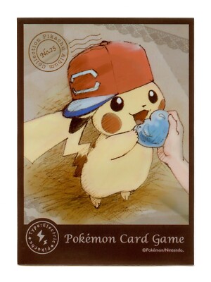 Pikachu in Ash's Hat (Alola Region) Individual Card Sleeve Pokemon ...